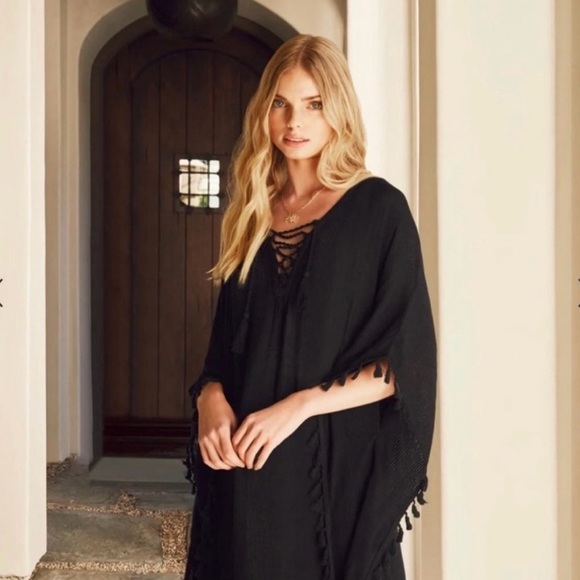 Walter Baker | Swim | Walter Baker Acapulco Black Kaftan | Poshmark